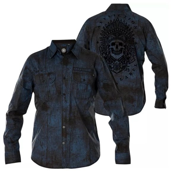 Affliction | Shirts | Affliction Mens Long Sleeve Button Down Shirt Edg ...